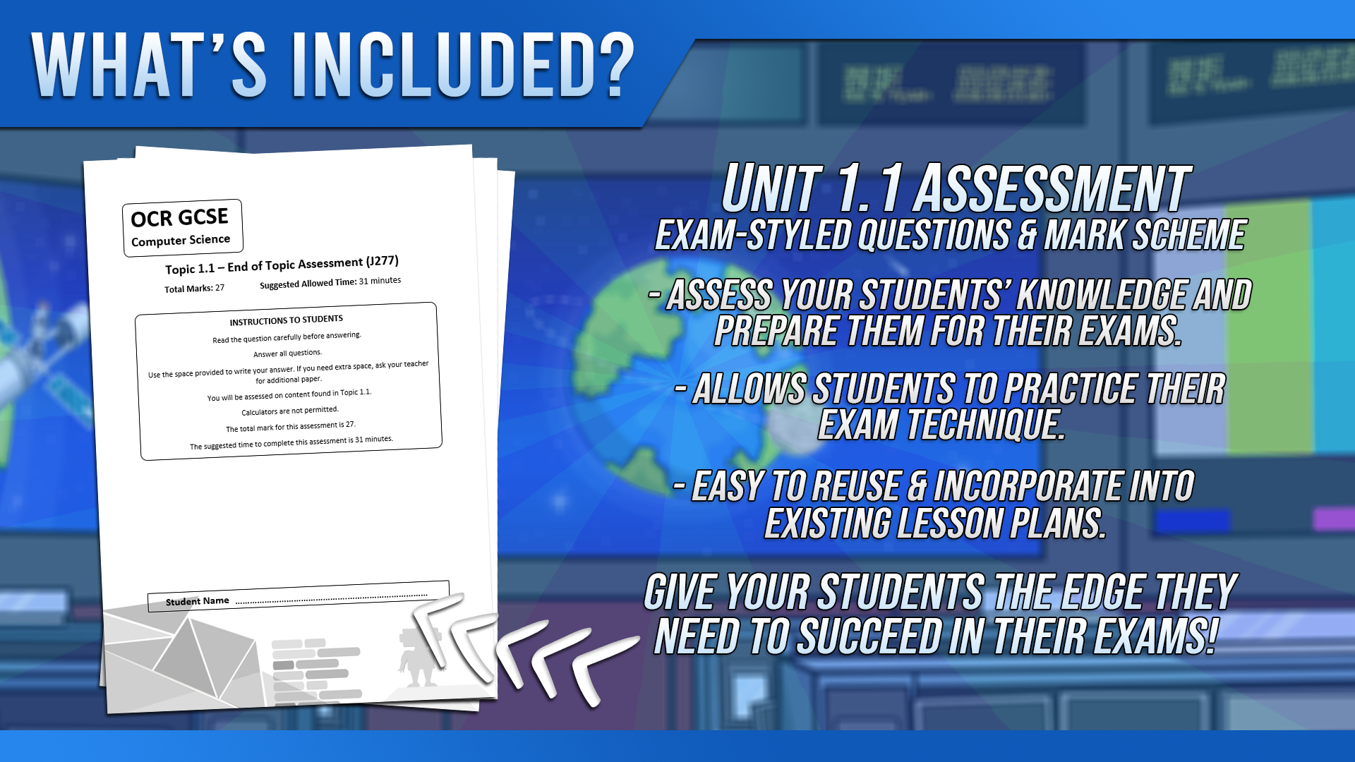 End of Unit Assessment for 1.1 - OCR GCSE J277 | Teaching Resources