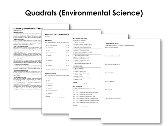 Quadrats (Environmental Science) | Teaching Resources
