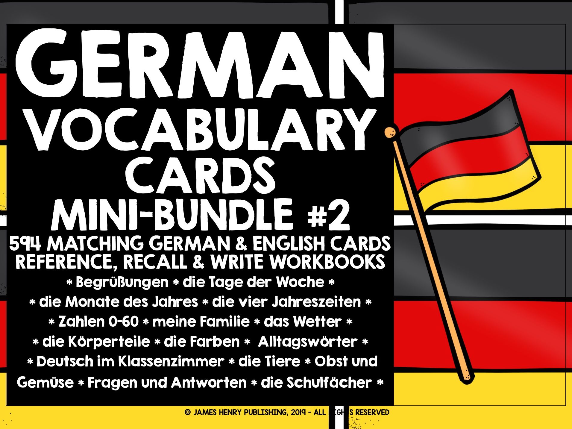 GERMAN VOCABULARY CARDS MINI-BUNDLE #2 | Teaching Resources