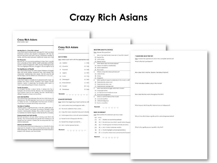 The Movie Crazy Rich Asians Teaching Resources