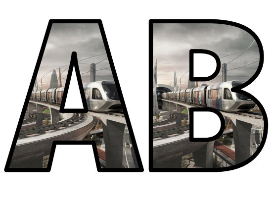 Geography Transportation Rail Lettering Set Display Title Letters ...