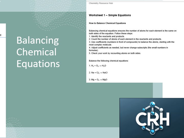 GCSE Chemistry Balancing Equations Differentiated | Teaching Resources