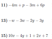 Collecting like terms-expressions with different variables worksheet ...