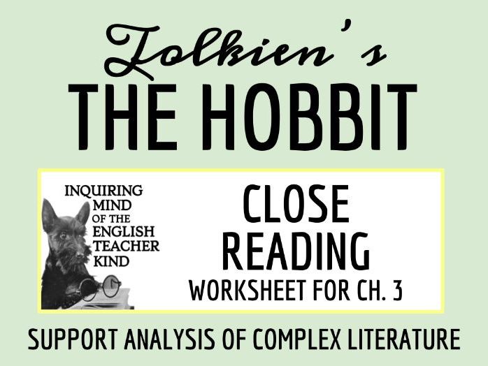 The Hobbit Quiz, Close Reading, and Vocabulary Games Bundle (Chapters 3 ...