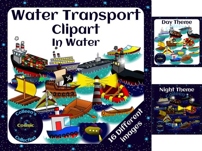 Water Transport Clipart in Water | Teaching Resources