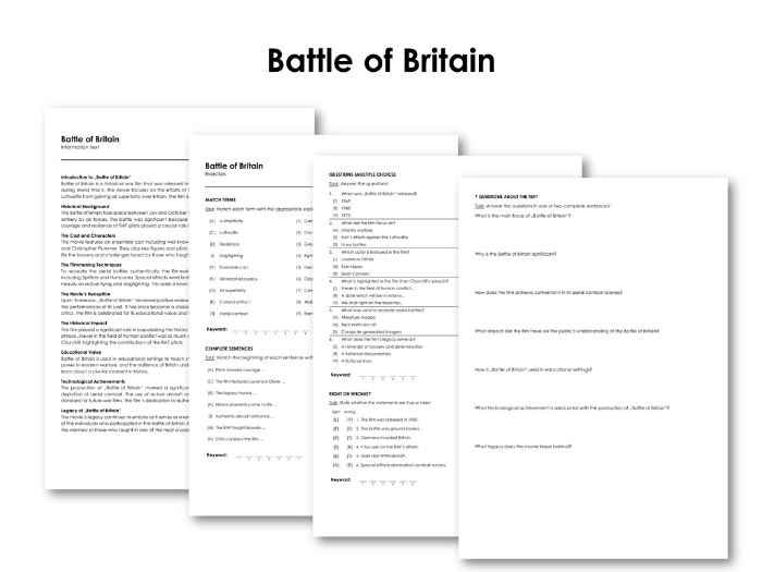 The Movie "Battle of Britain" | Teaching Resources