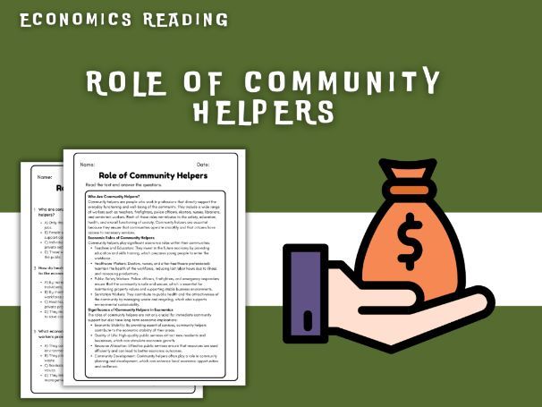 Role of Community Helpers - Economics Reading Worksheet | Teaching ...