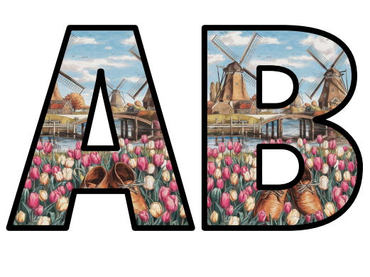 Netherlands Holland Dutch Amsterdam Lettering Set Display Title Letters ...