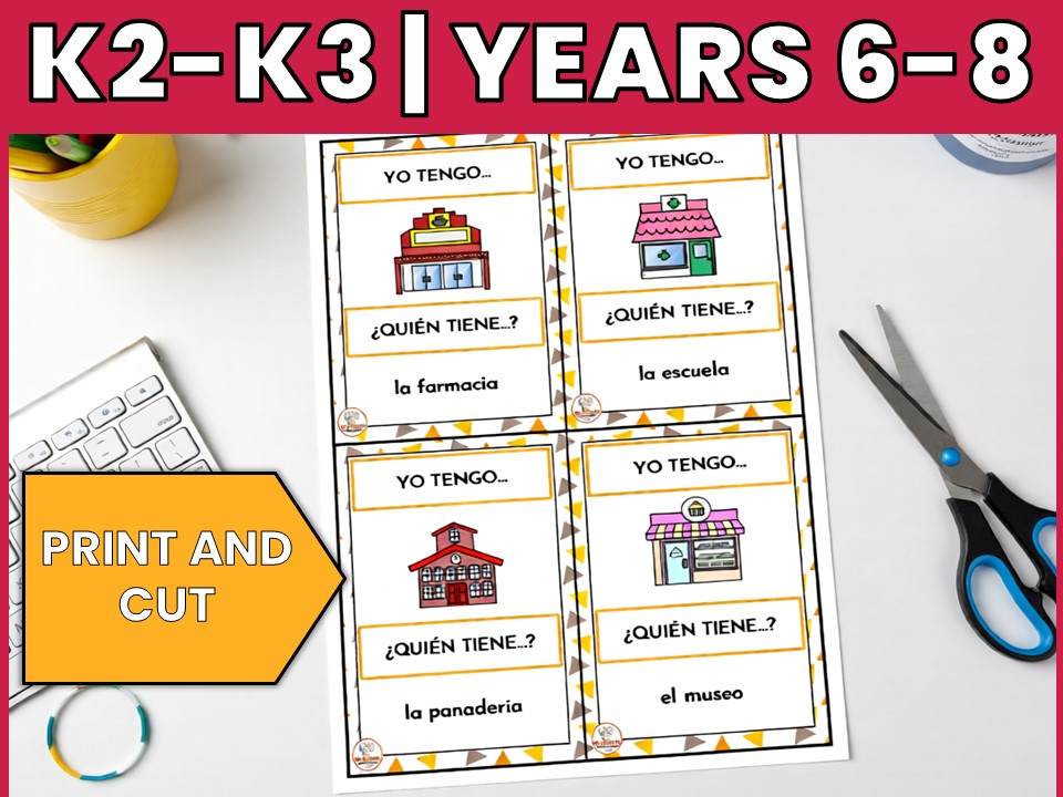 Spanish Places & Town Vocabulary KS2/KS3 City Loop Game: I Have Who Has ...