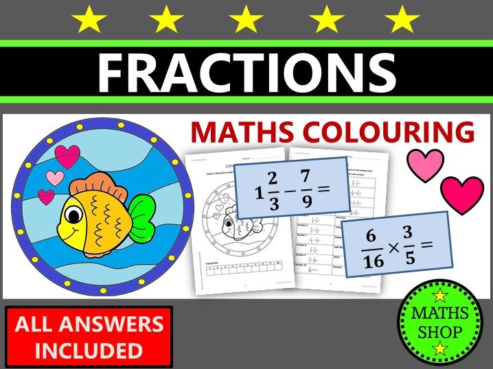 Valentines Day Maths Fractions With Mixed Numbers Teaching Resources