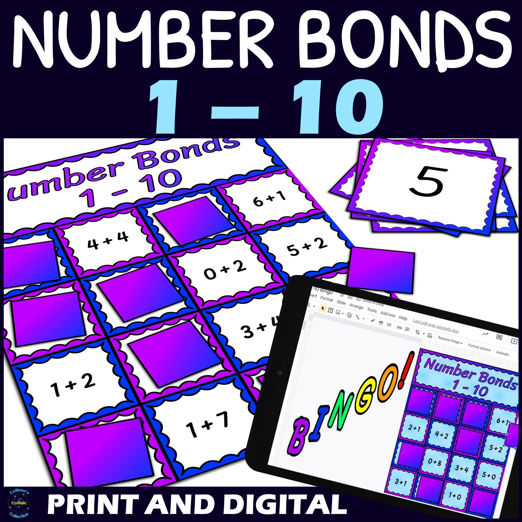 Number Bonds Bingo for numbers 1-10 for Your Whole Class | Teaching ...