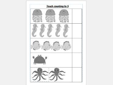 Touch counting to 5 | Teaching Resources