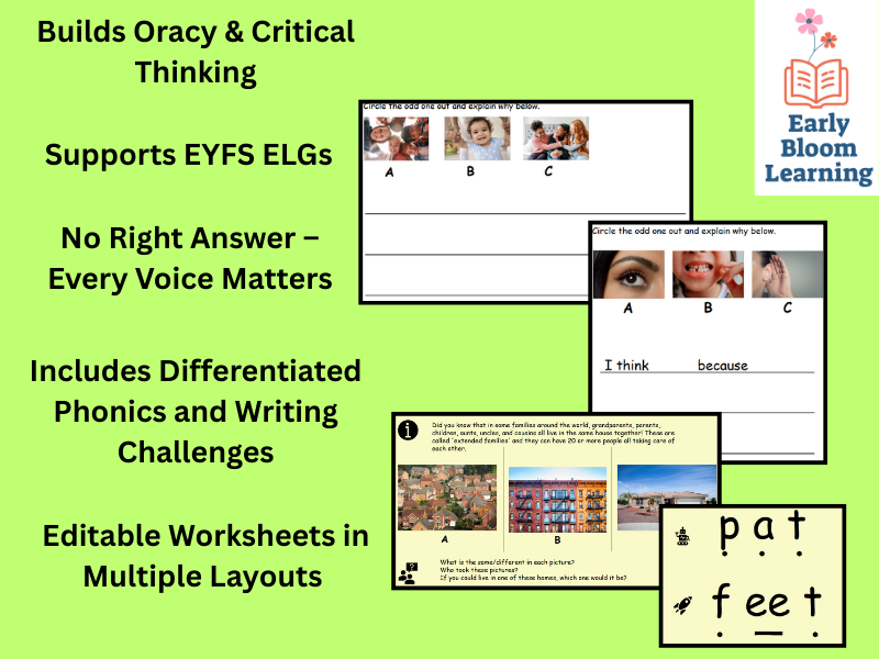 EYFS Odd One Out Image Pack: All About Me – Oracy, Critical Thinking ...