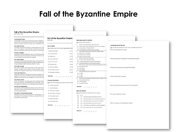 Fall of the Byzantine Empire | Teaching Resources