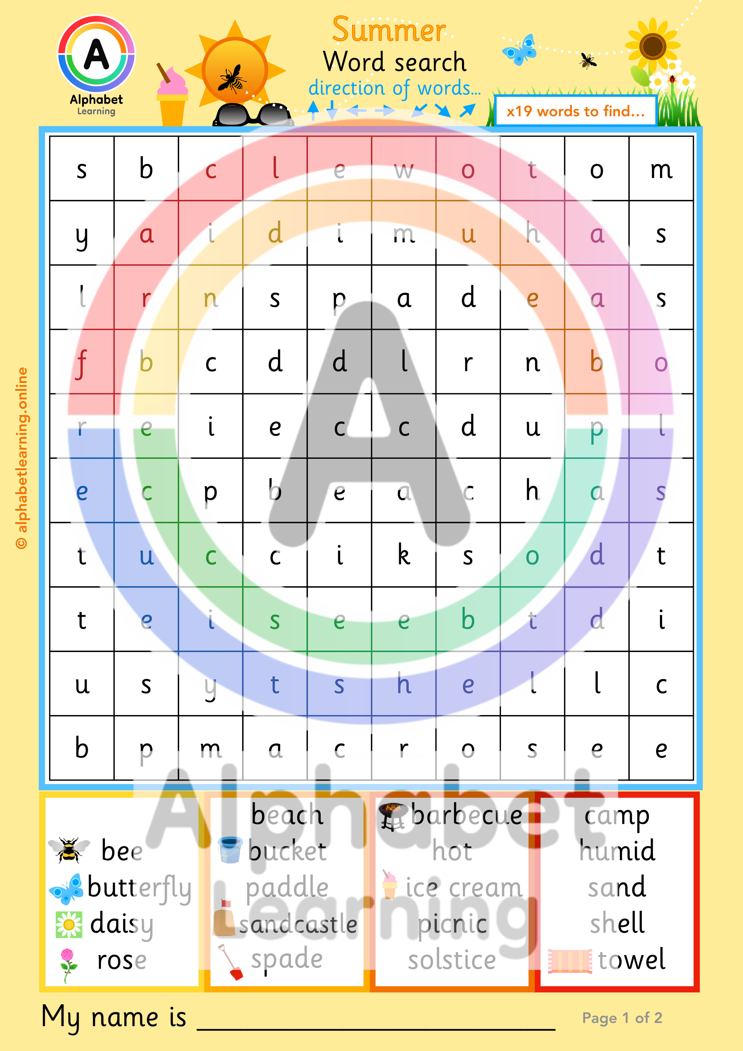 Wordsearches Seasons and Months x5 | Teaching Resources
