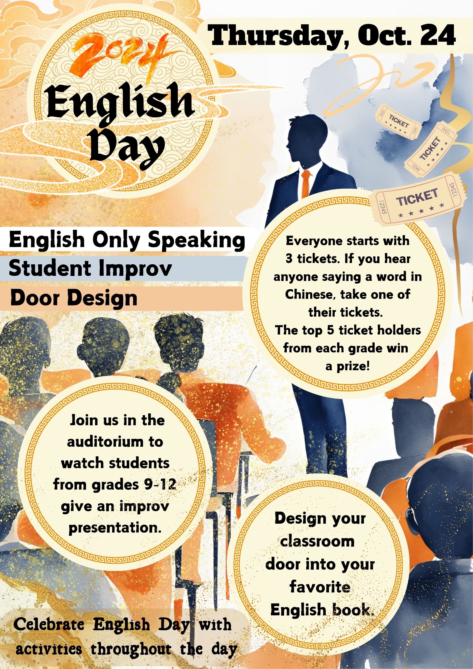 Editable English Day Poster Template | School Event PPT | Printable ...