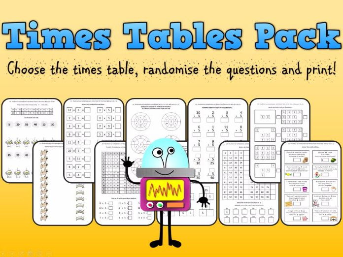 Year 4 Times Tables Test Multiplication Tables Check Tes