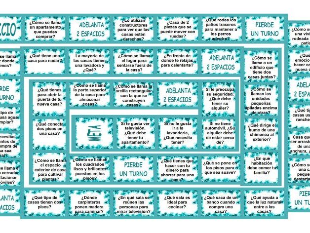 Houses and Apartments Spanish 4 Worksheet-2 Game-1 Exam Bundle ...