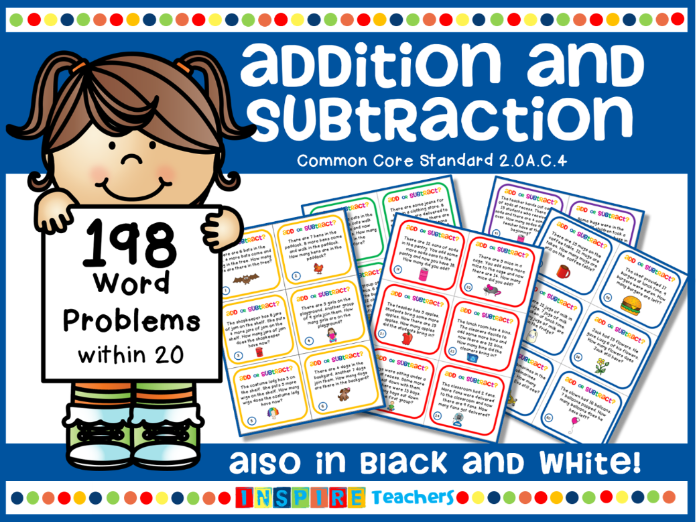 198 Addition And Subtraction Word Problems Teaching Resources