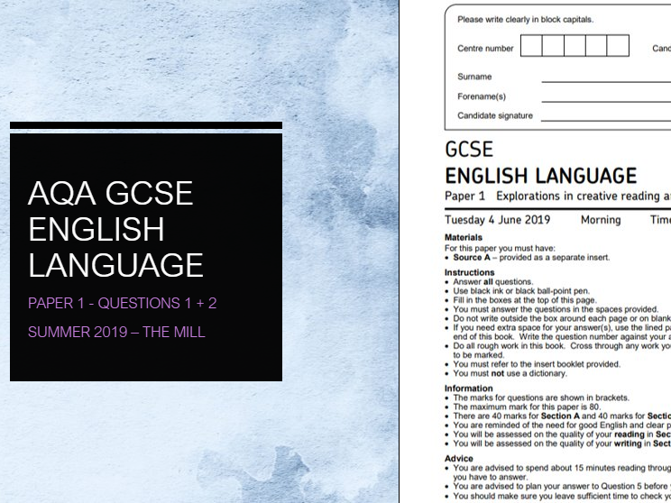 Aqa Gcse English Language Past Papers 2019 Mark Schemes