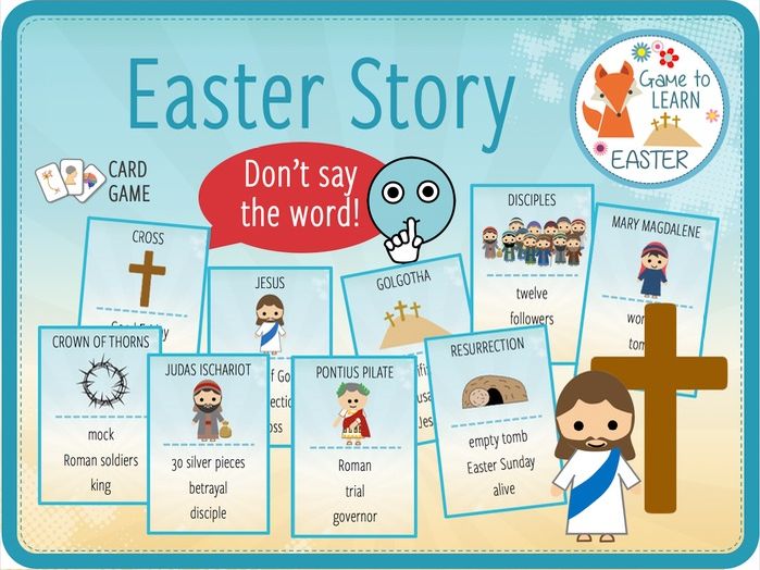 Easter Story Don t Say The Word Card Game Teaching Resources
