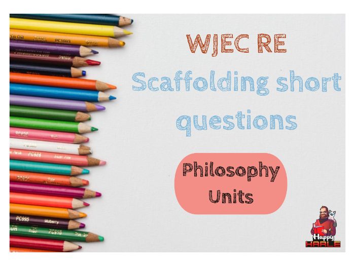 WJEC RE Scaffolding for short questions - Philosophy | Teaching Resources