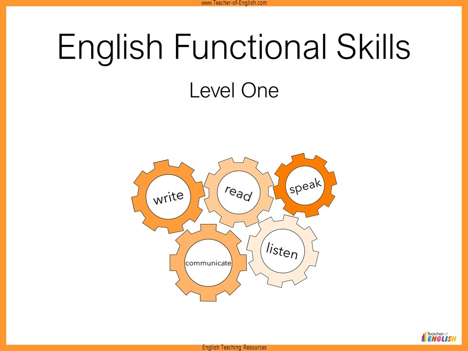 Functional Skills English Level 1 Teaching Resources