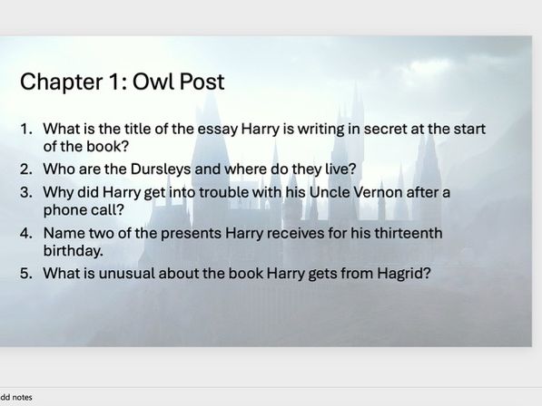 Harry Potter and the Prisoner of Azkaban Comprehension Questions ...