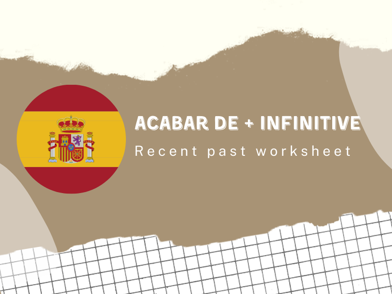 Spanish Recent Past (Acabar de...) | Teaching Resources