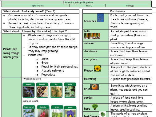 Knowledge Organisers for every primary science topic | Teaching Resources