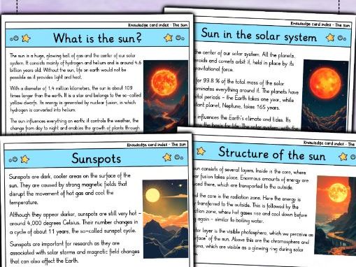 The Sun - Flashcards | Astronomy | Structure | Solar System & Energy ...