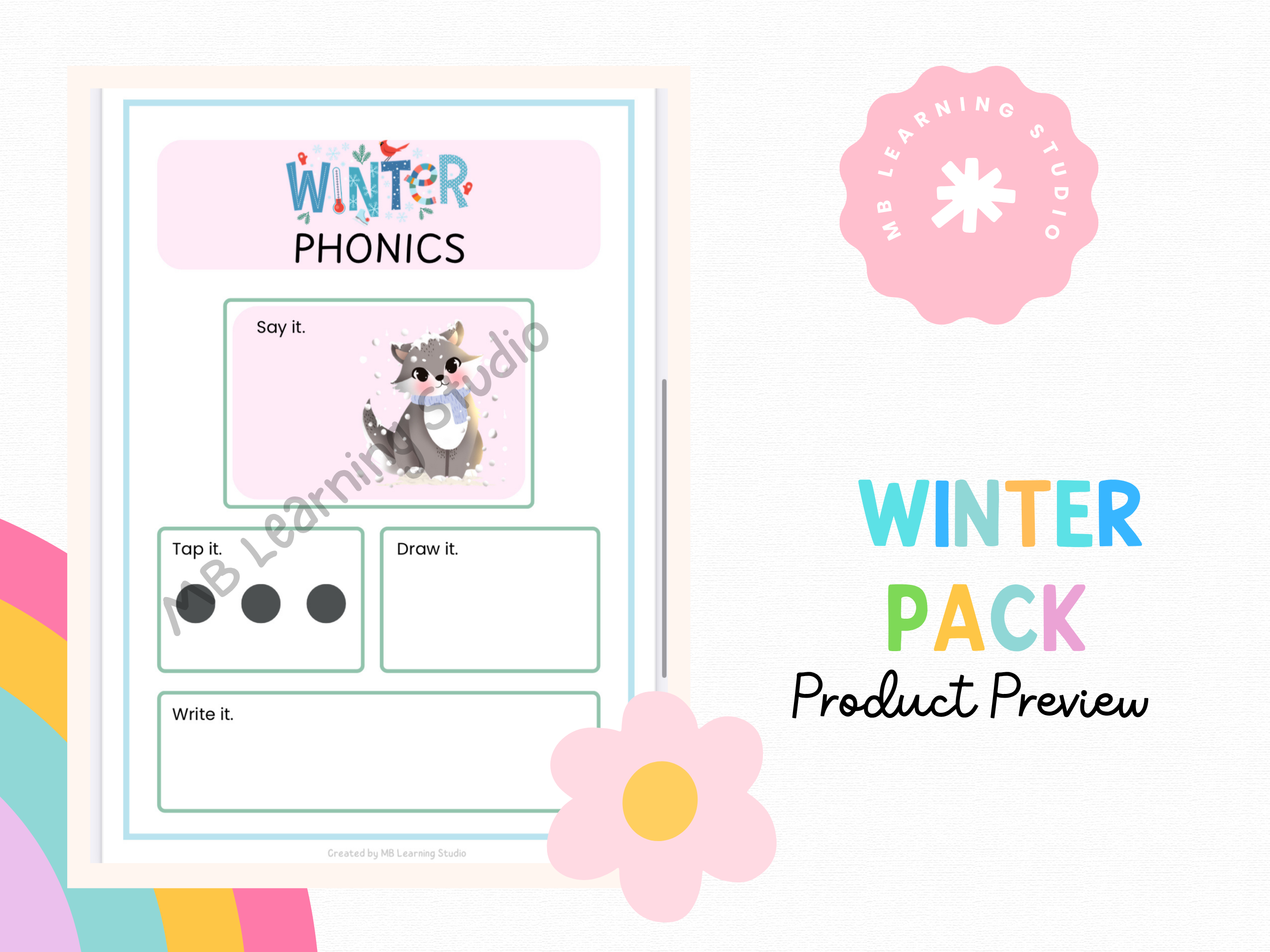 Winter Say It, Draw It, Write It Worksheet – Seasonal Vocabulary and ...