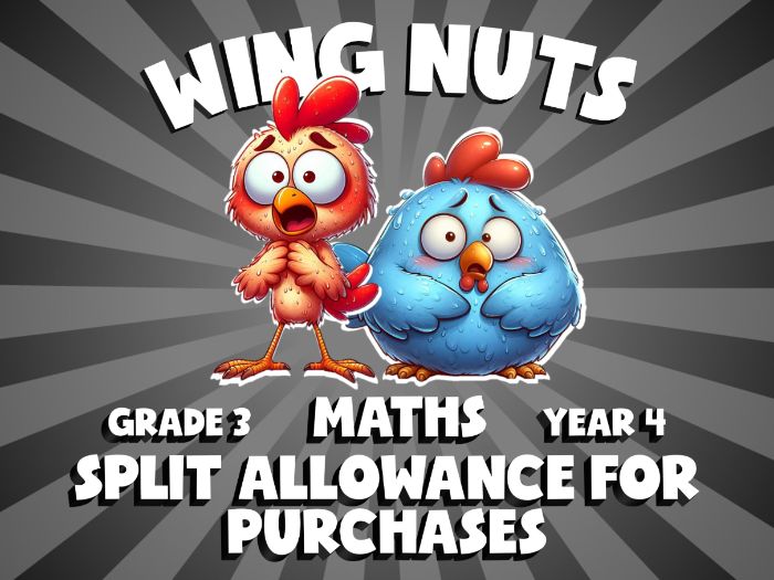 Split Allowance for Purchases WING NUTS Maths Game | No-Prep Year 4 ...