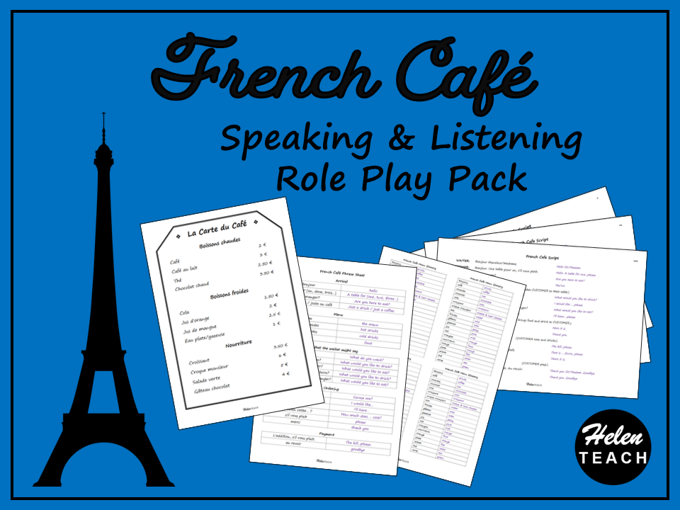 French Café Role Play Pack With Script | Teaching Resources