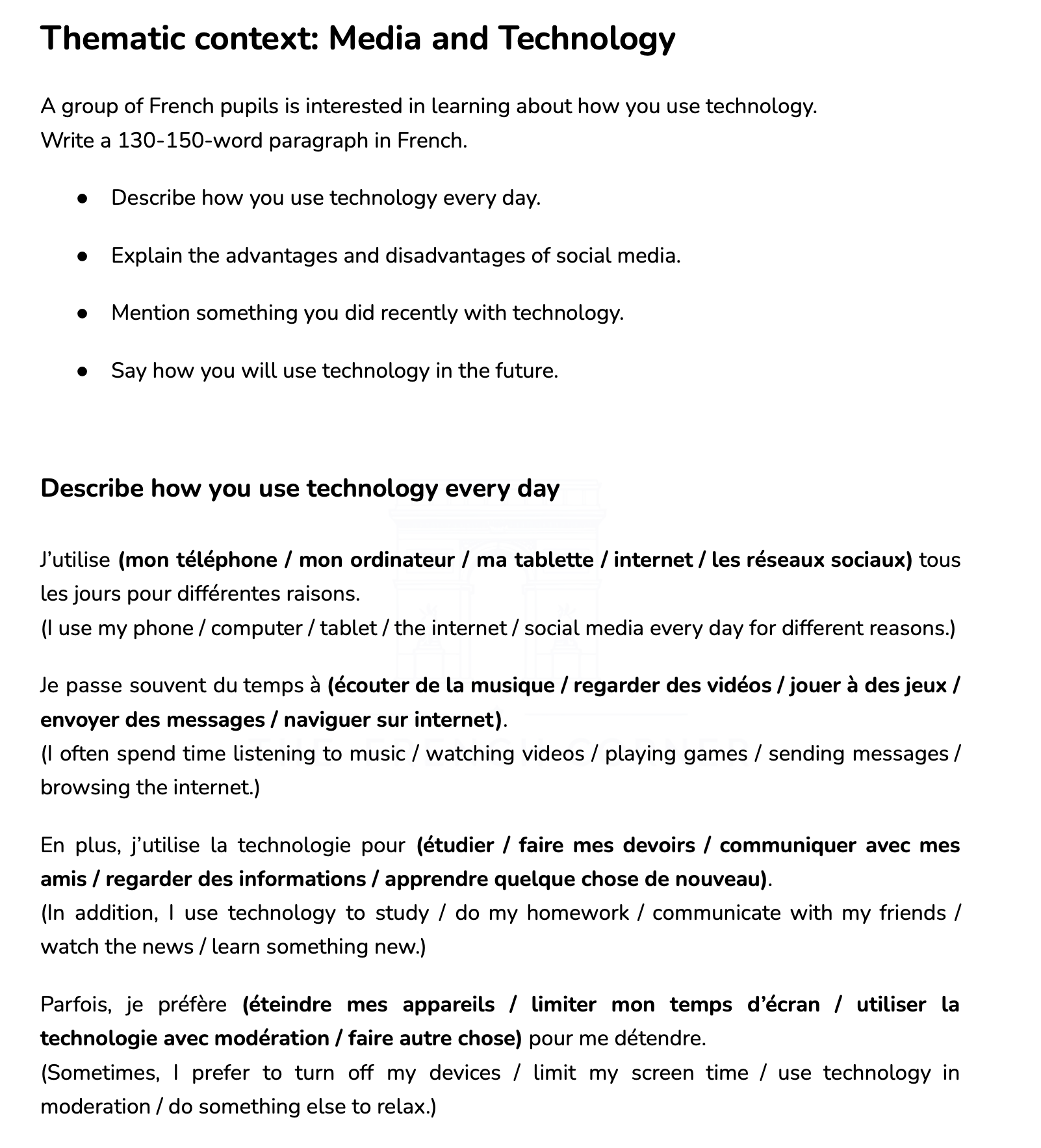 2026 Pearson Edexcel GCSE French – Writing 130-150 word - Higher Tier ...