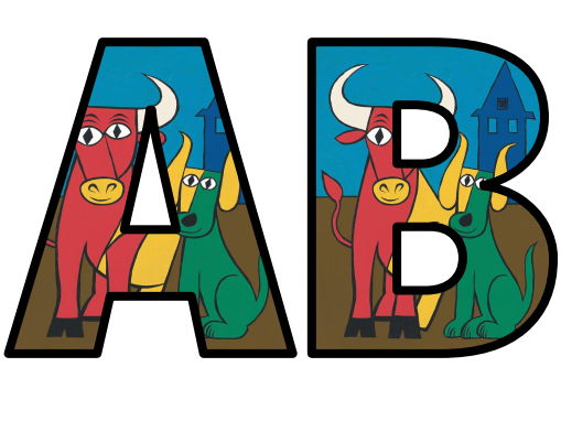 Picasso 2 Lettering Set Lettering Set Display Title Letters Numbers ...