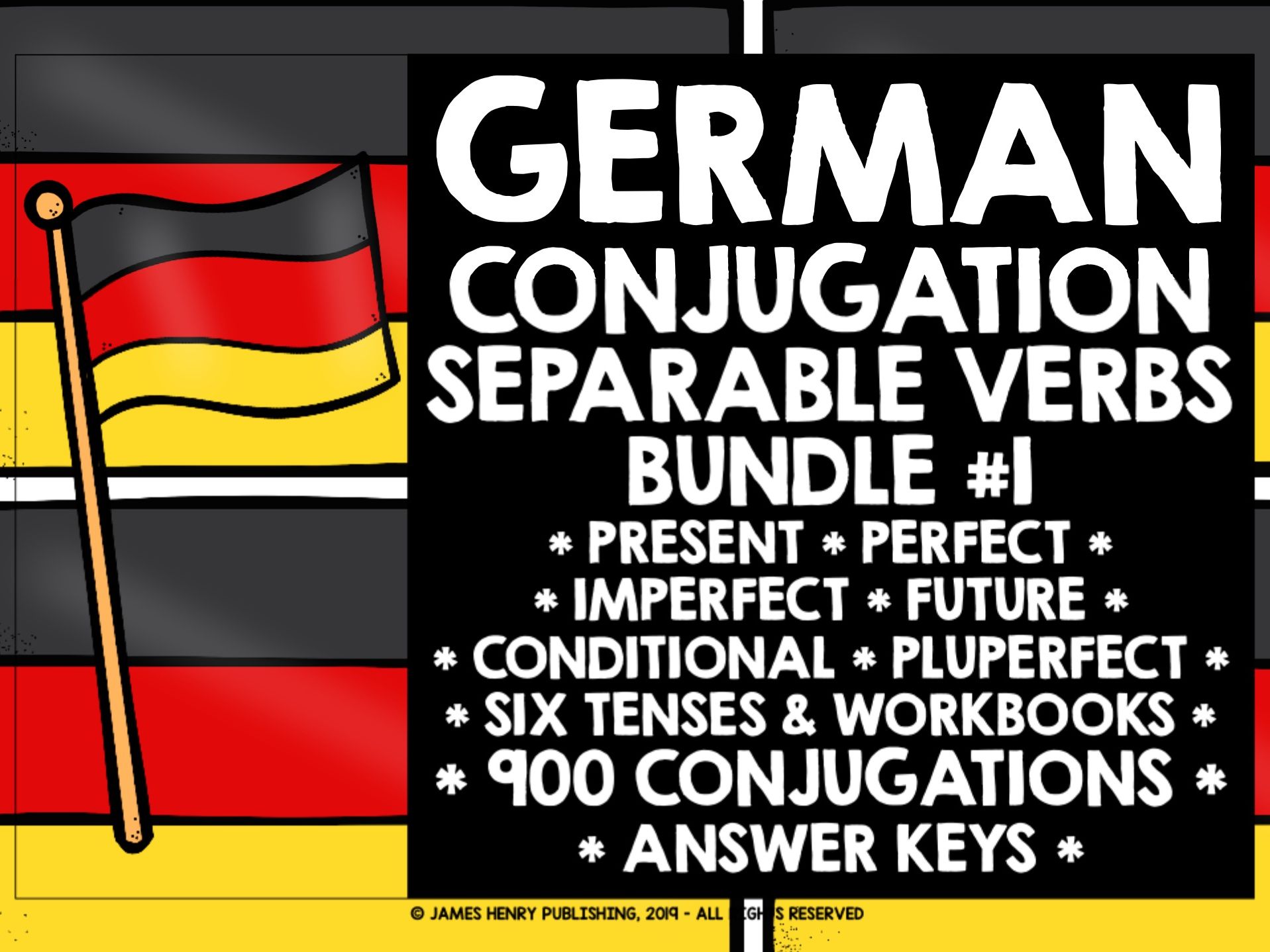 GERMAN SEPARABLE VERBS CONJUGATION DRILLS BUNDLE #1 | Teaching Resources