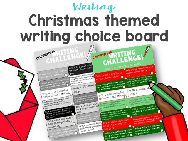 Christmas Themed Pick a Mix Writing Challenges | Teaching Resources