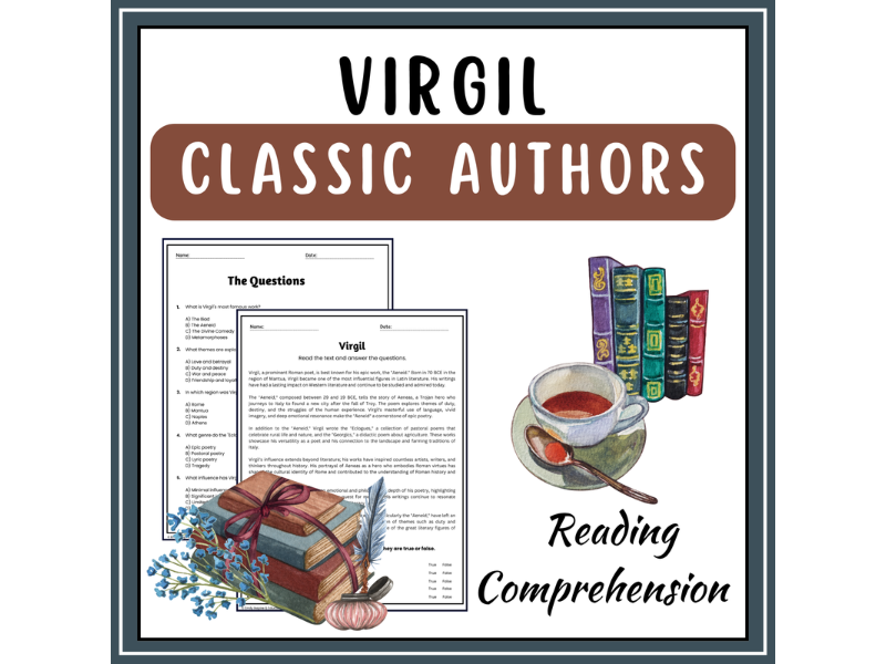 Virgil Reading Comprehension Passages & Questions Worksheets | Teaching ...