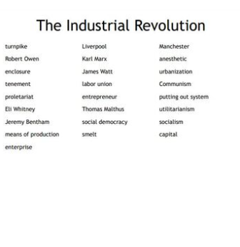 "The Industrial Revolution" Bingo for a World History Course | Teaching ...