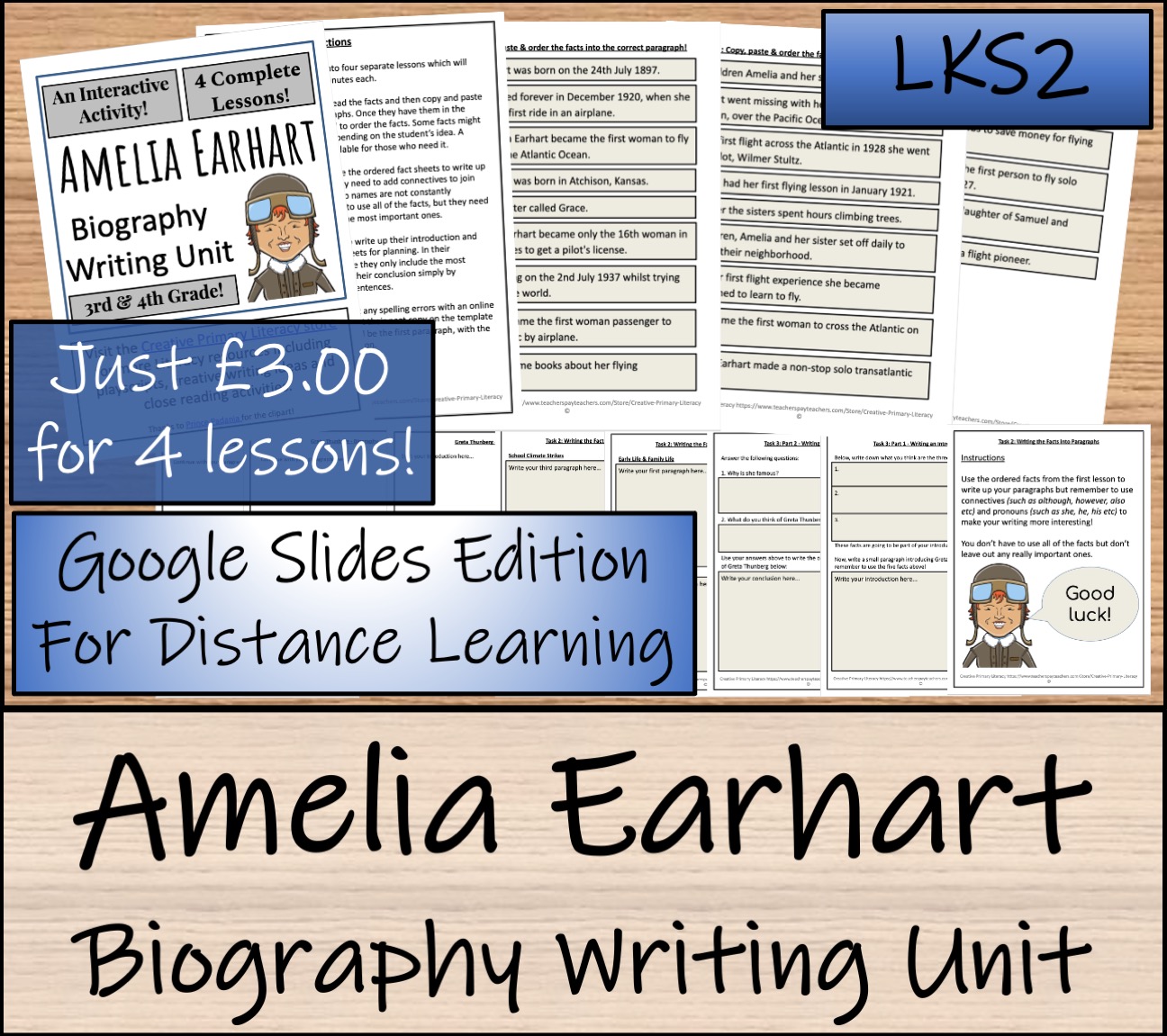 LKS2 Amelia Earhart Biography Writing Unit | Digital & Print | Teaching ...