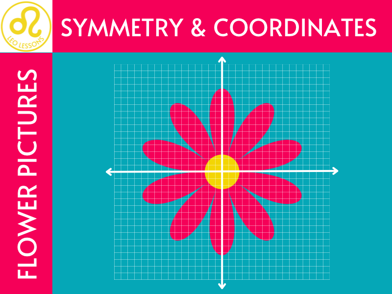 Coordinates Symmetry 4 Quadrants Flower | Teaching Resources