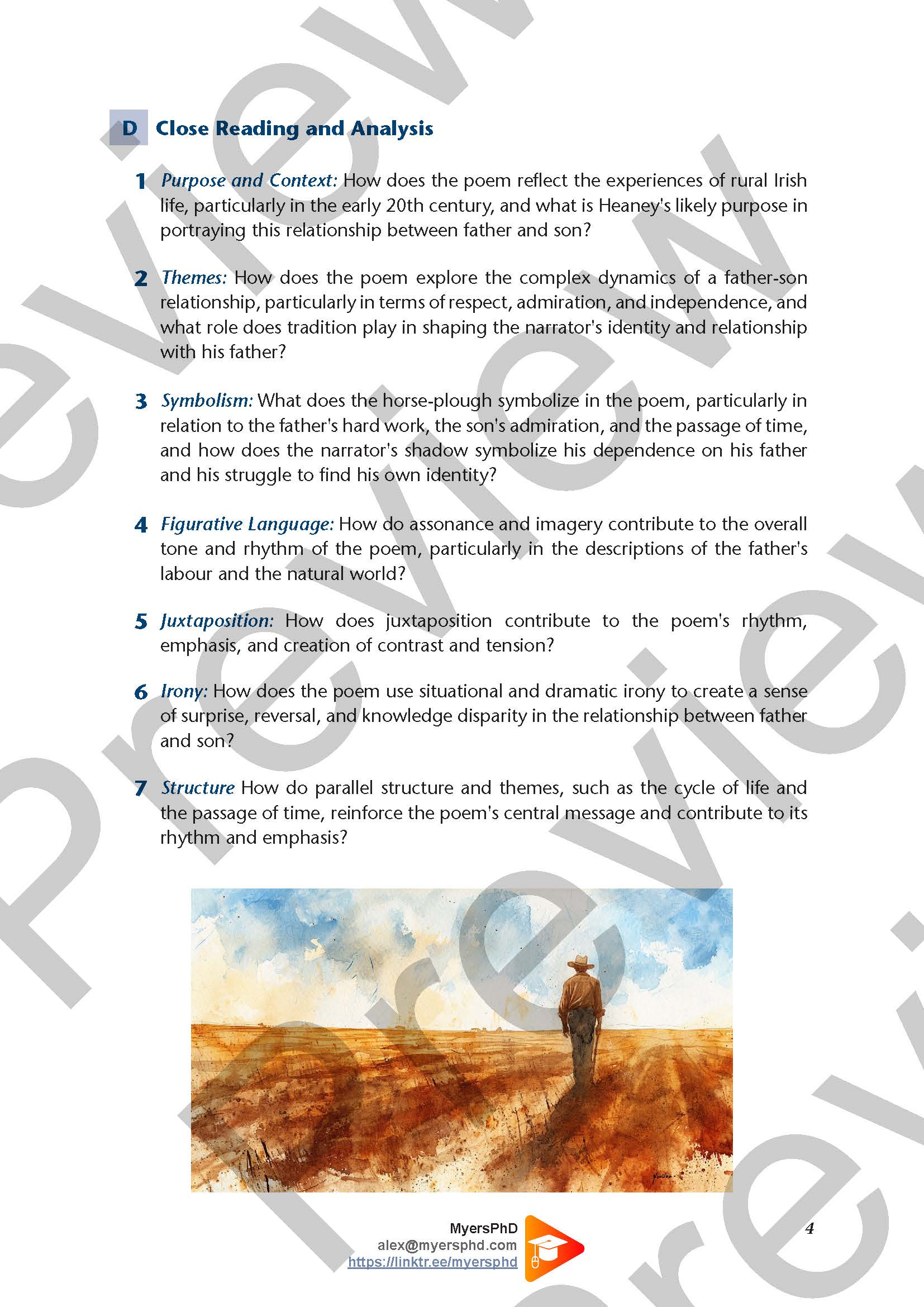 IGCSE Poetry Vol 1: "Follower" (Seamus Heaney) TEACH, STUDY + ANSWERS ...