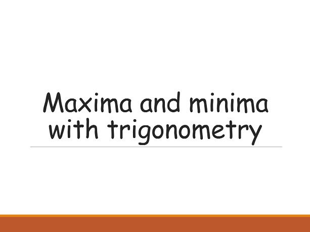 Maxima Minima And Inflexion Points Of Trigonometric Functions