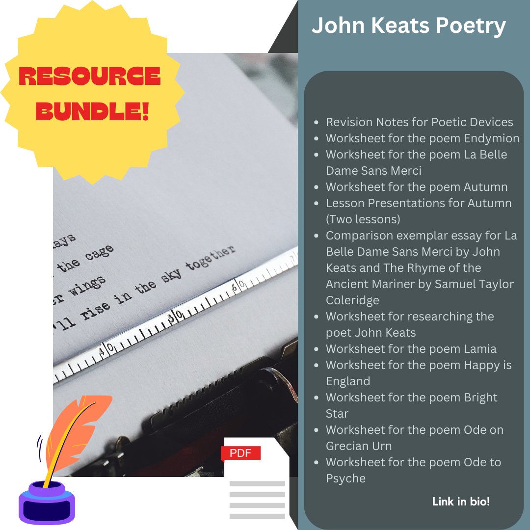John Keats Poetry Bundle | Teaching Resources