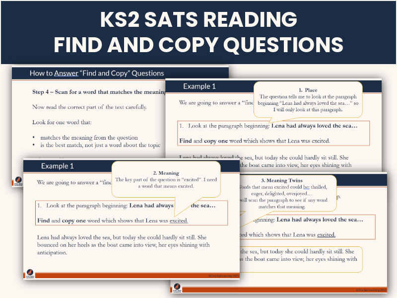 KS2 SATs Reading: How to Answer “Find and Copy” Questions | Teaching ...