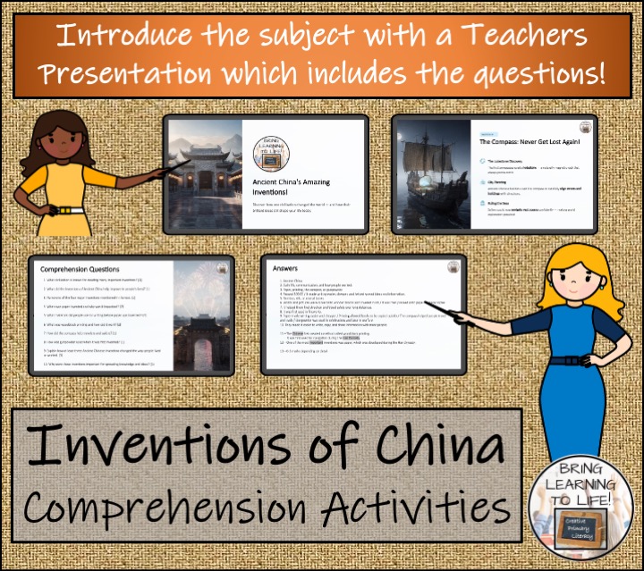 Inventions of Ancient China Reading Comprehension Activities | Year 5 ...