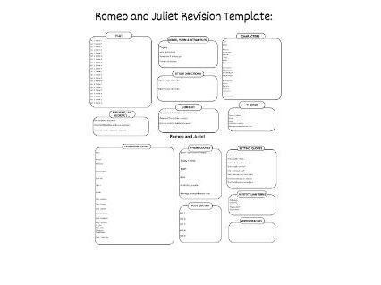 Romeo and Juliet Revision Template | Teaching Resources