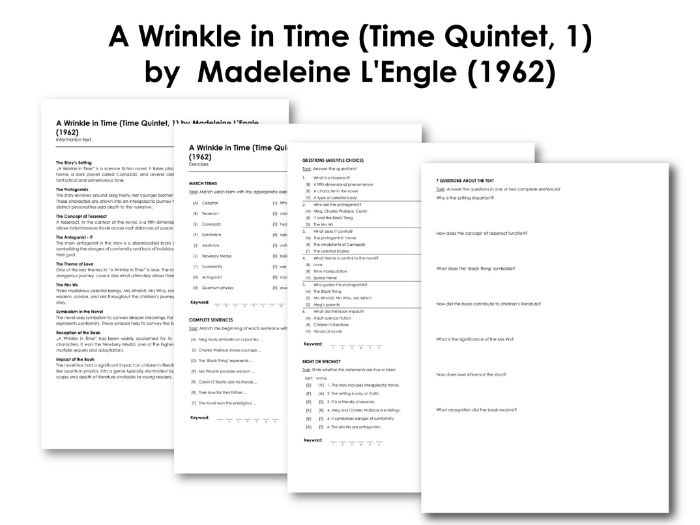 A Wrinkle in Time (Time Quintet, 1) by Madeleine L'Engle (1962 ...