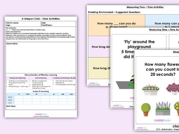 Activities for Learning Time: EYFS Maths Resources ǀ Tes